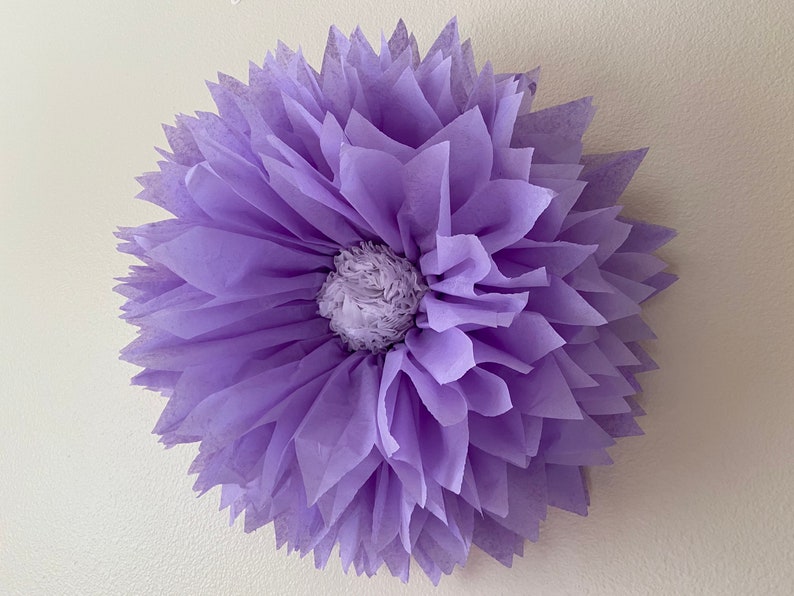 Choose your own purple paper flower backdrop for party decor | Etsy