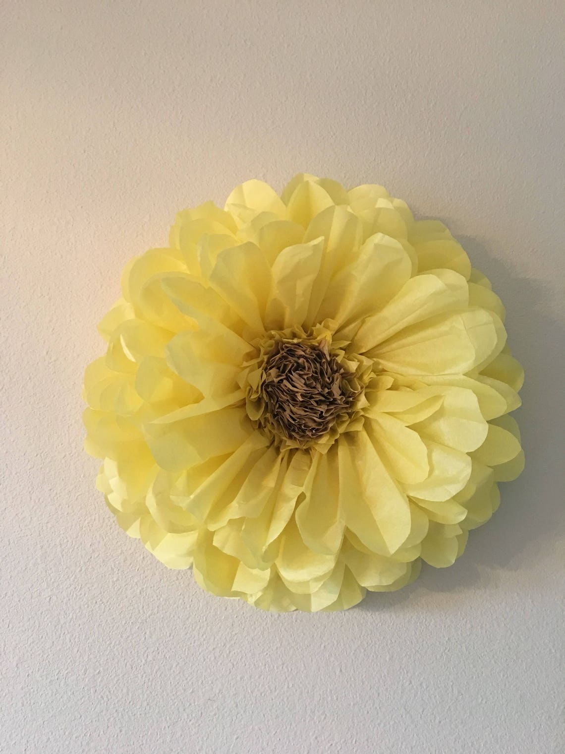 Large Yellow Paper Flower for Home Decor Shower or Wedding | Etsy