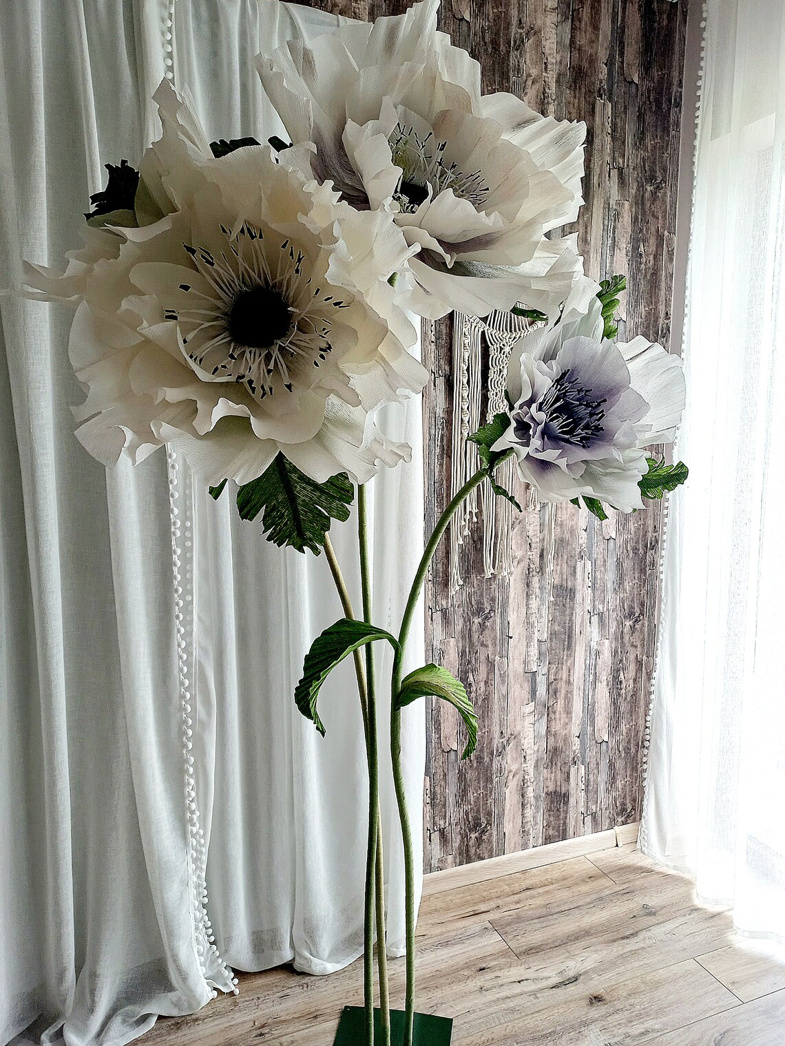 Giant Self Stand Flowers for Event Decor Large Flower Window Display ...