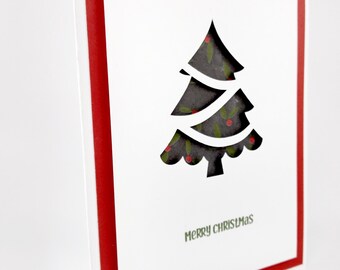 Christmas tree card | Etsy