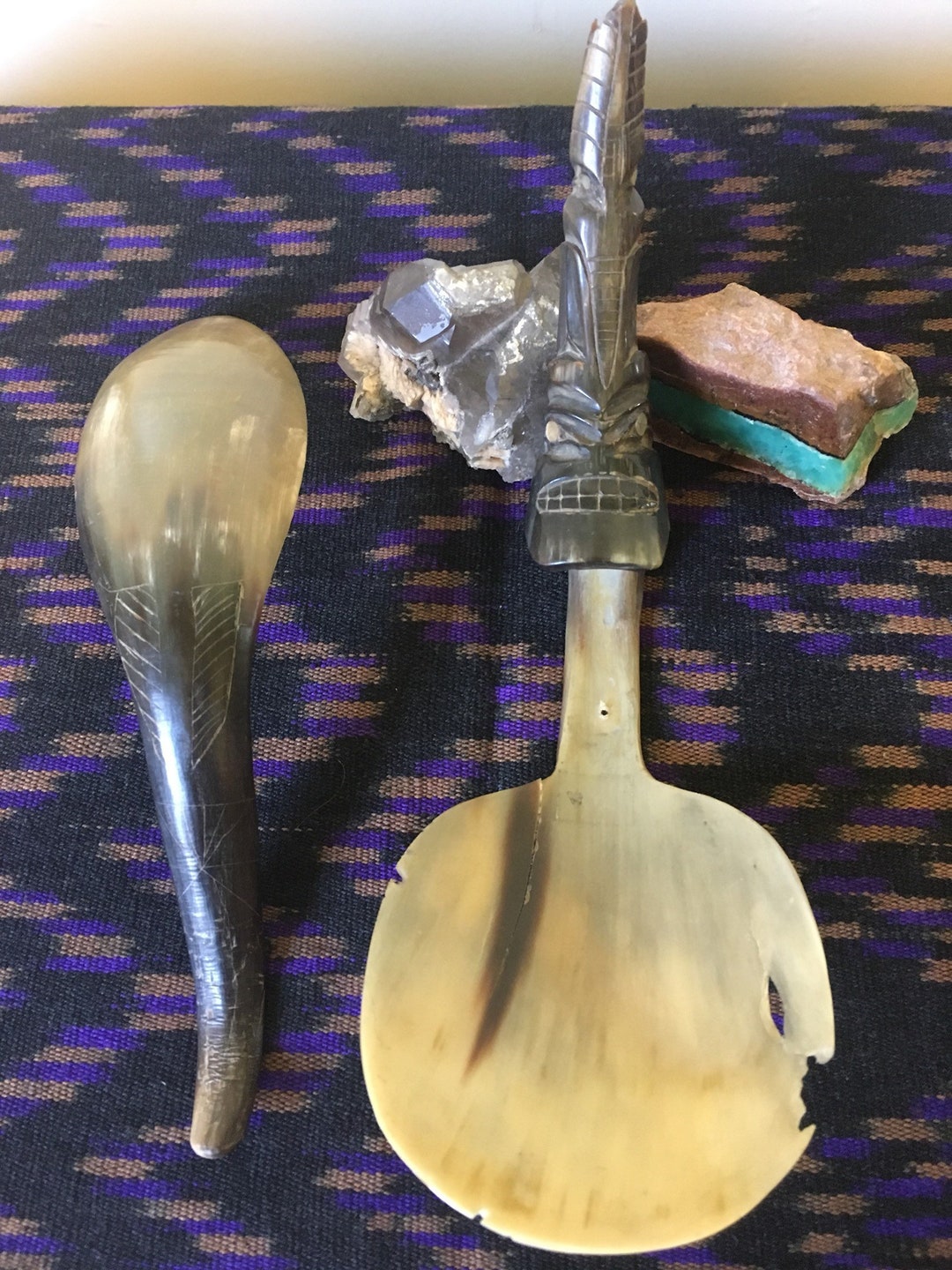 Set of Two Vintage Handmade Hand Carved Tlingit Northwest Coast Sheep ...