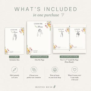 Wildflower Guess the Dress Bridal Shower Game, Draw the Dress Printable ...