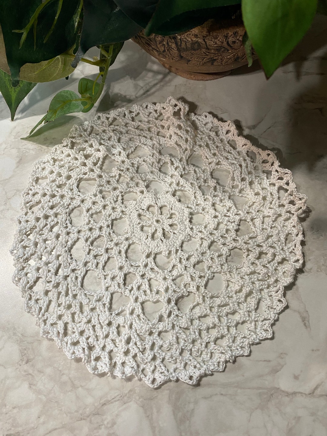 White Doilies Crochet Table Mat, Lace Doilies for Tables, Christmas ...