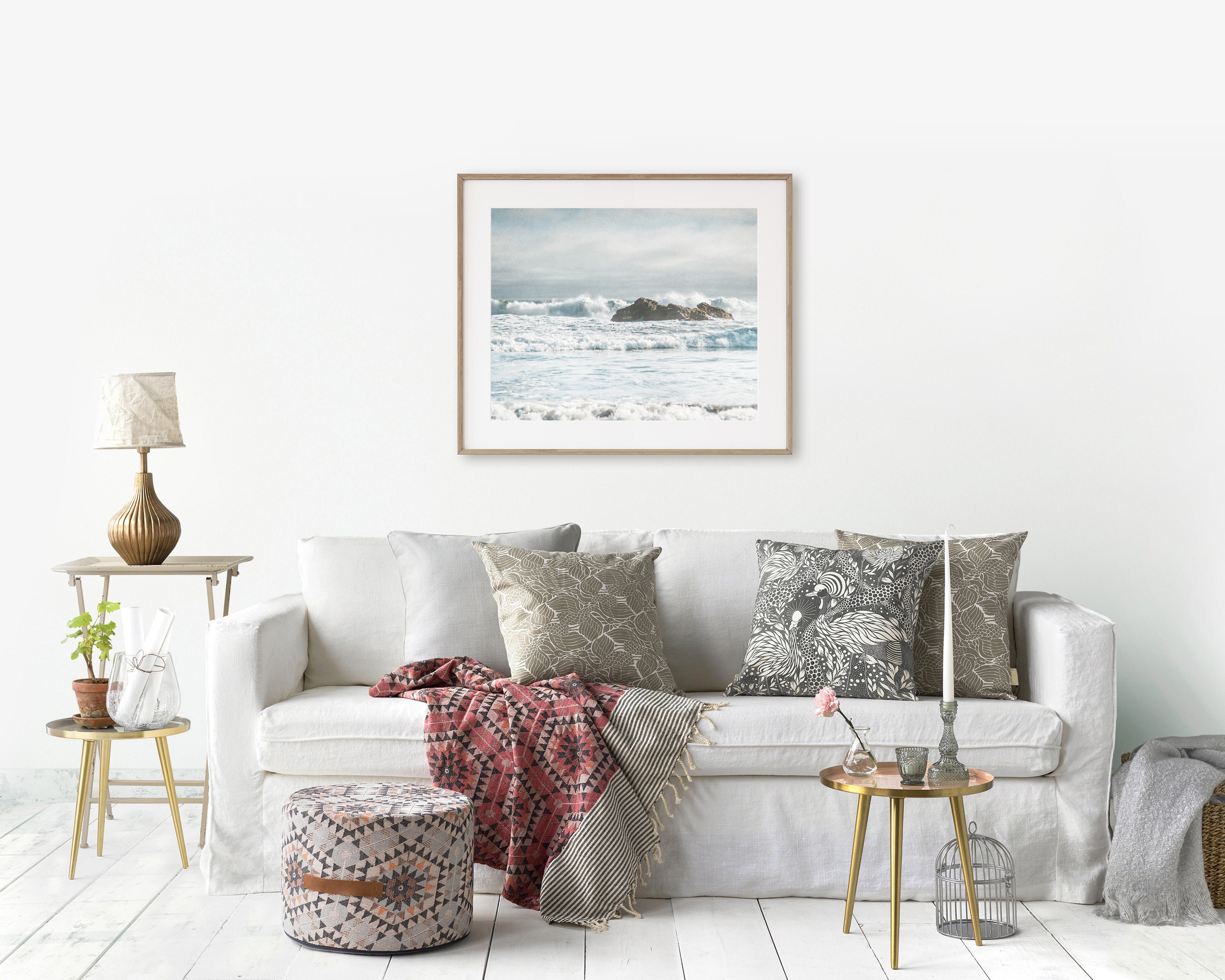 Blue Beach Decor, Ocean Art, Coastal Wall Decor, Big Sur Photography ...