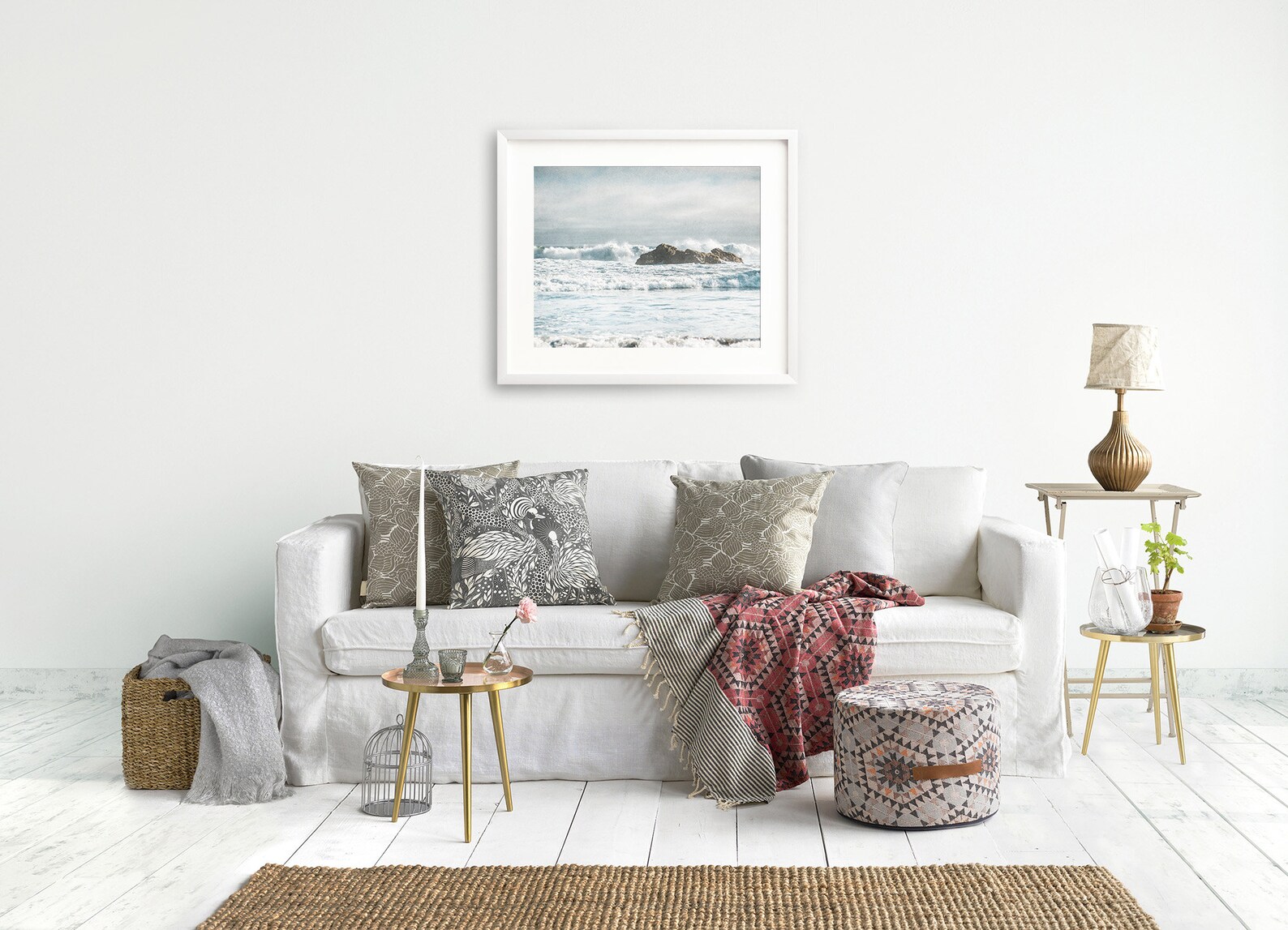 Blue Beach Decor Ocean Art Coastal Wall Decor Big Sur - Etsy