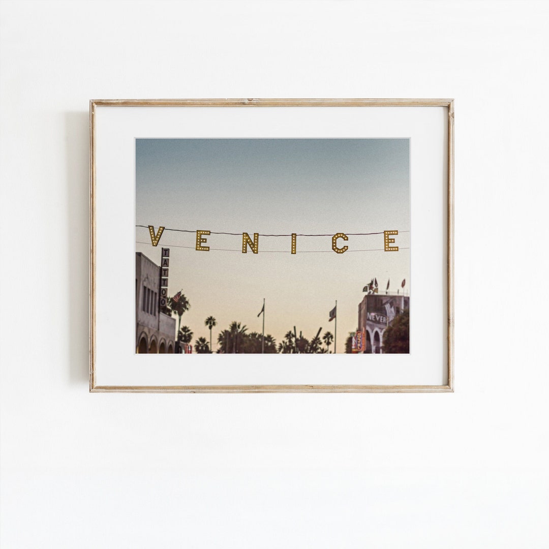 Venice Beach Print, Venice Beach Sign, Urban Wall Art, California ...