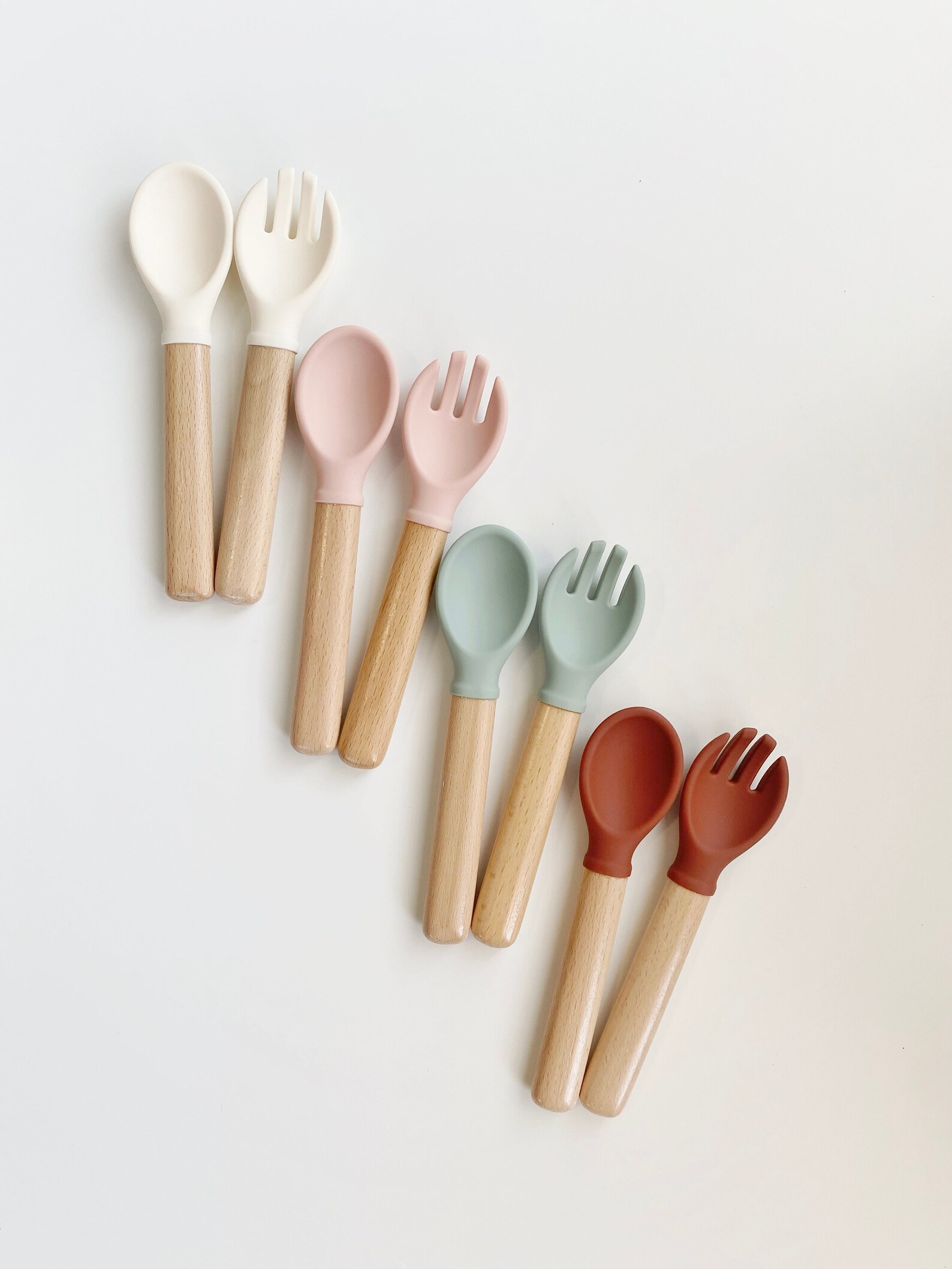 Personalized Spoon and Fork Set Silicone Utensil Set for - Etsy