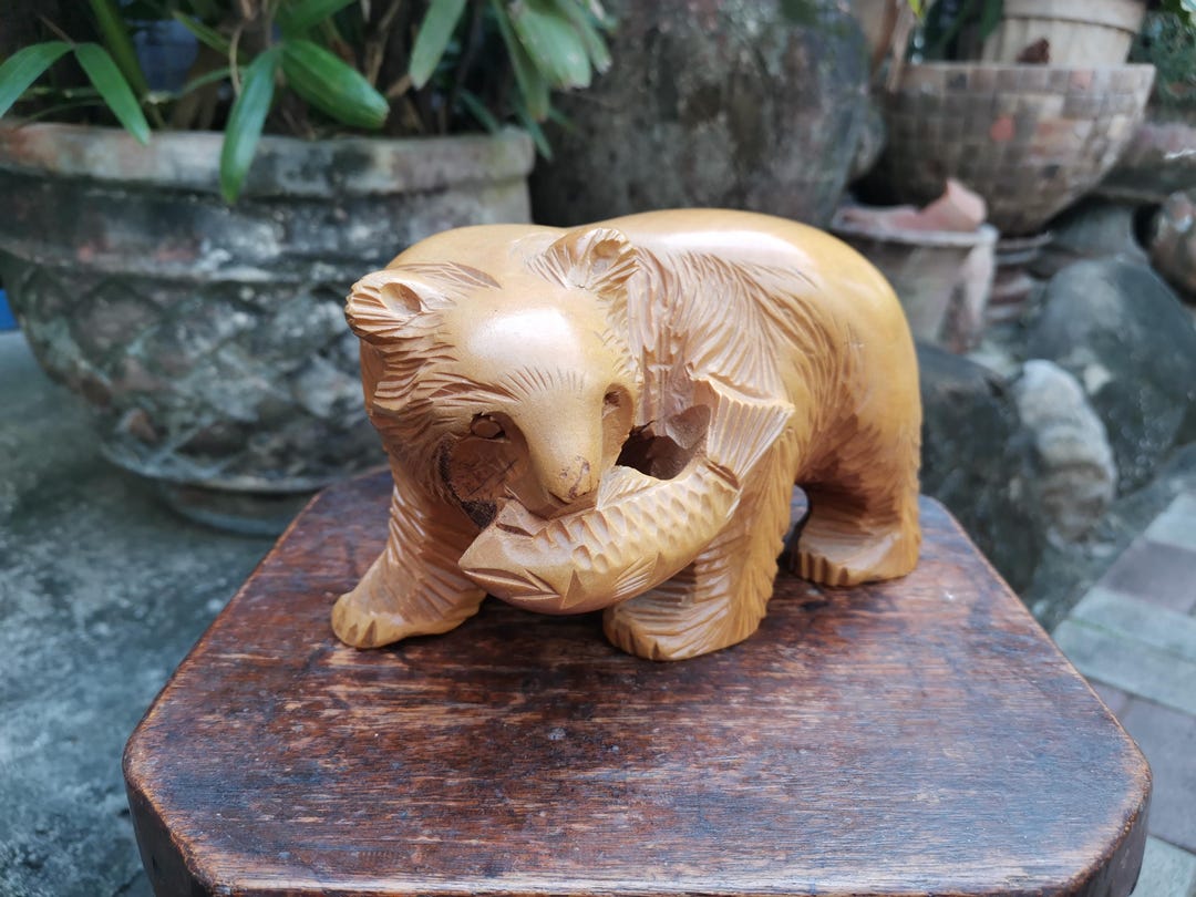 Old Mid-large Size Japanese Indigenous Hokkaido Ainu People Wood ...