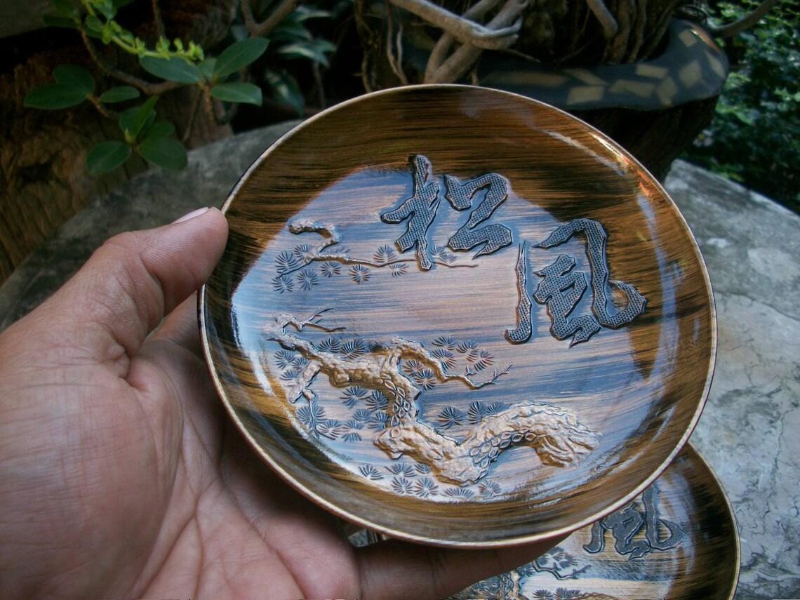 1970s Set Of Five Japanese Showa Period Bakelite Urushi | Etsy