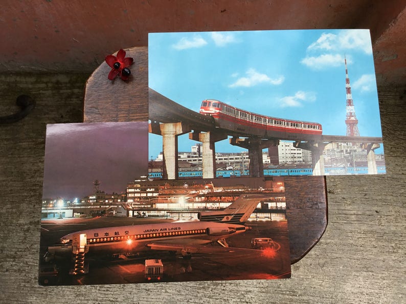 Japan Vintage 14 Large Postcards New Tokyo Finest Colours | Etsy