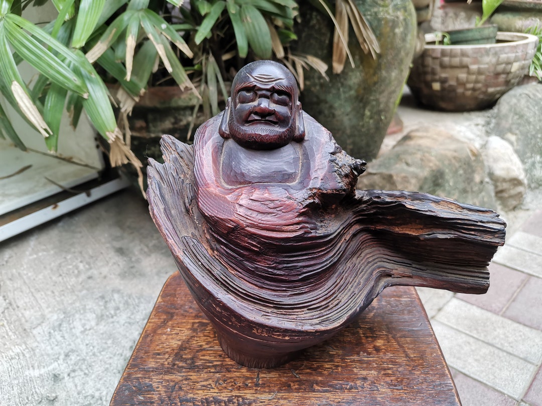 Huge Japanese Vintage Nata Bori Abstract Tree Bark Wood Carving of ...