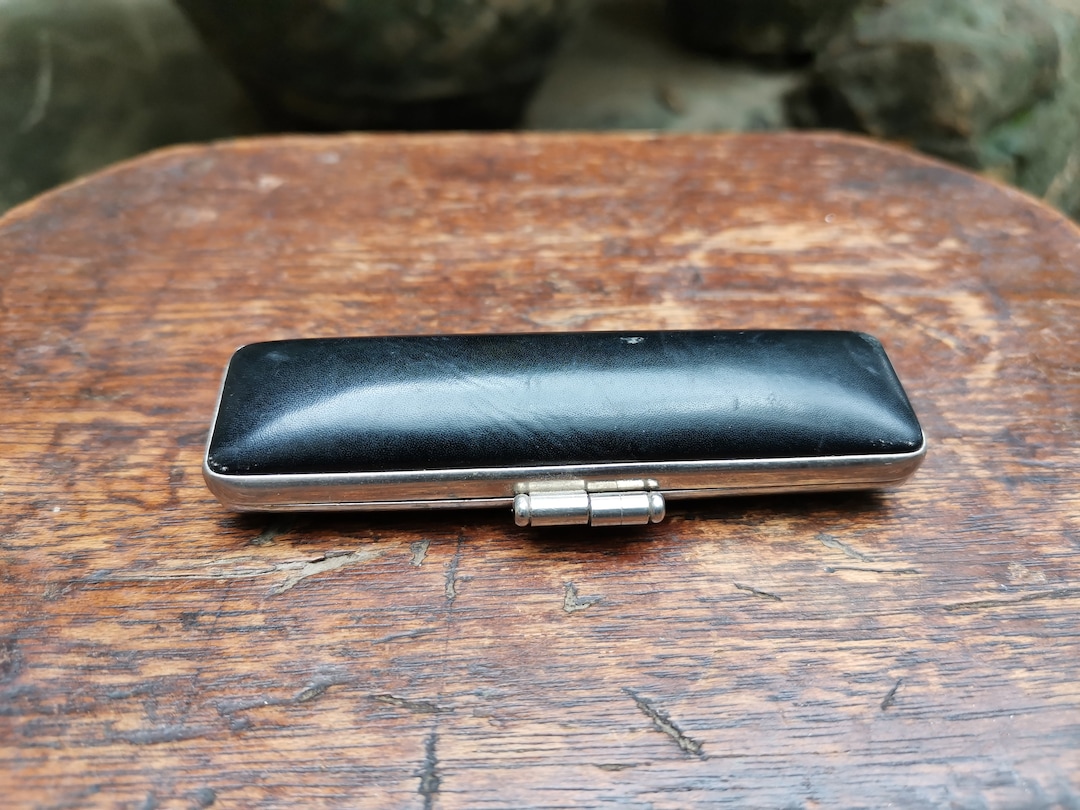 Japanese Traditional Hanko Inkan Insho Seal in an Ornate Leather Safety ...