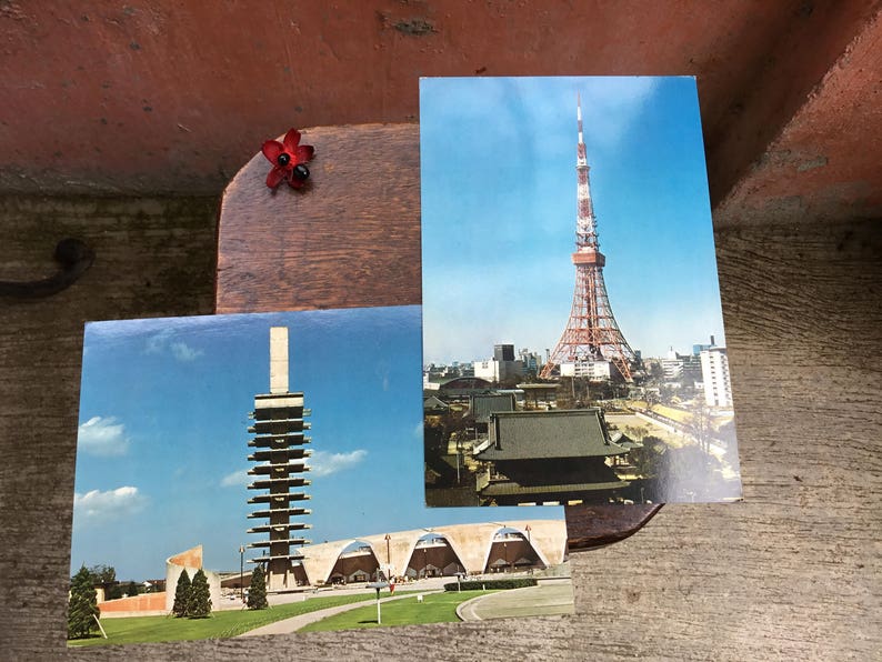 Japan Vintage 14 Large Postcards New Tokyo Finest Colours | Etsy