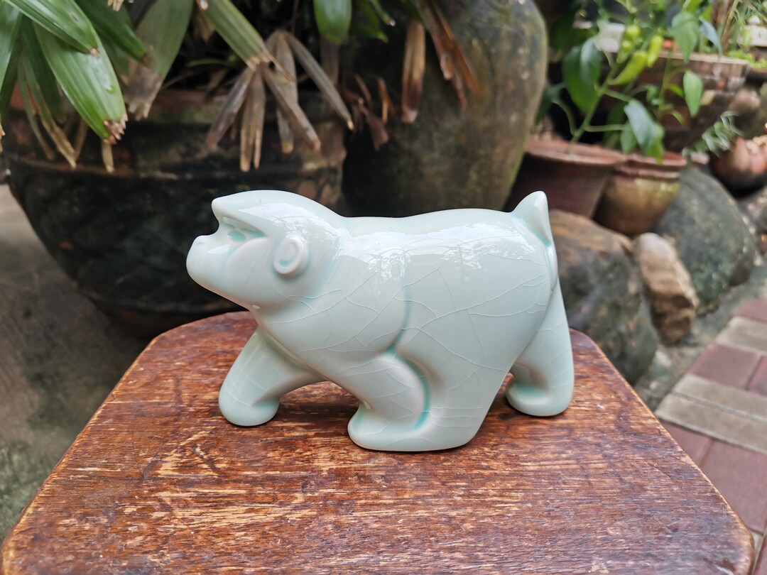 Vintage Japanese Artdeco Light Green Celadon Year of the Monkey Zodiac ...
