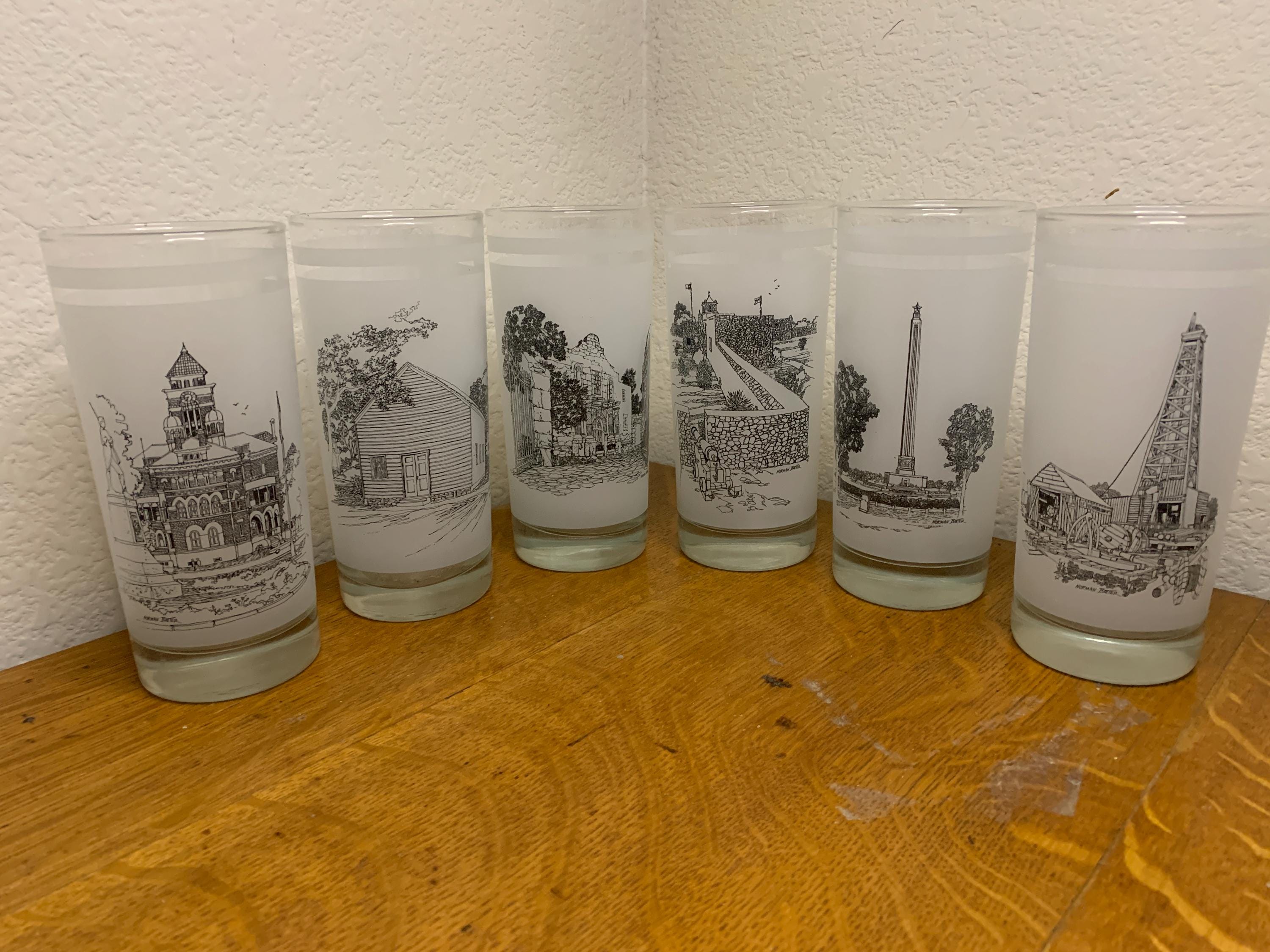 VTG Texas 150th Anniversary - Set of 6 Commemorative Glasses - Etsy