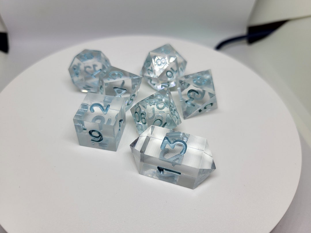 Ice Cubes Set of 7 Gaming Dice - Etsy