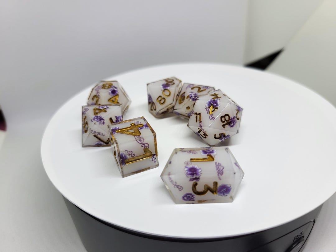 Porcelain - Set of 7 Gaming Dice - Etsy