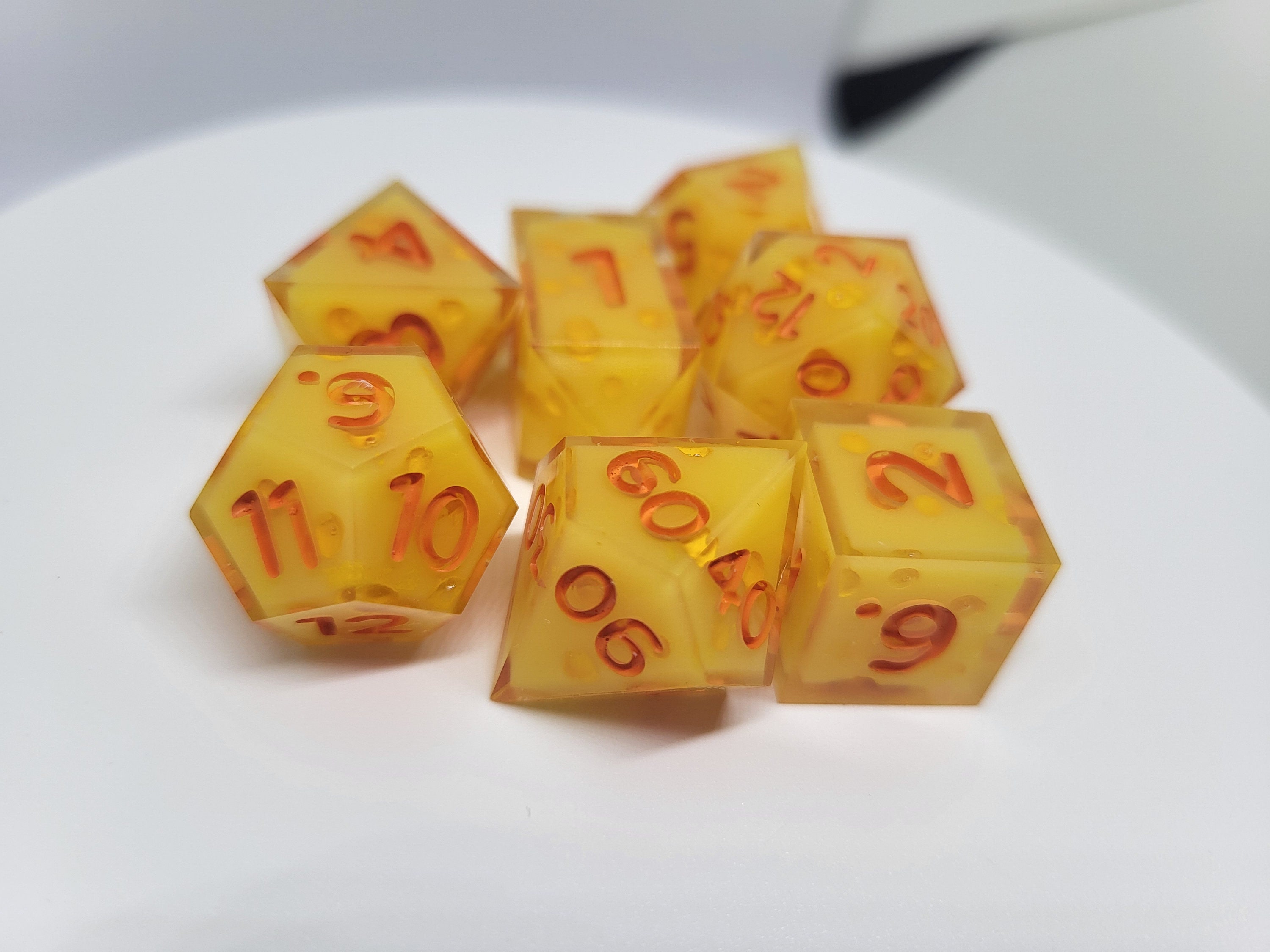 Cheddar Cheese Set of 7 Gaming Dice - Etsy
