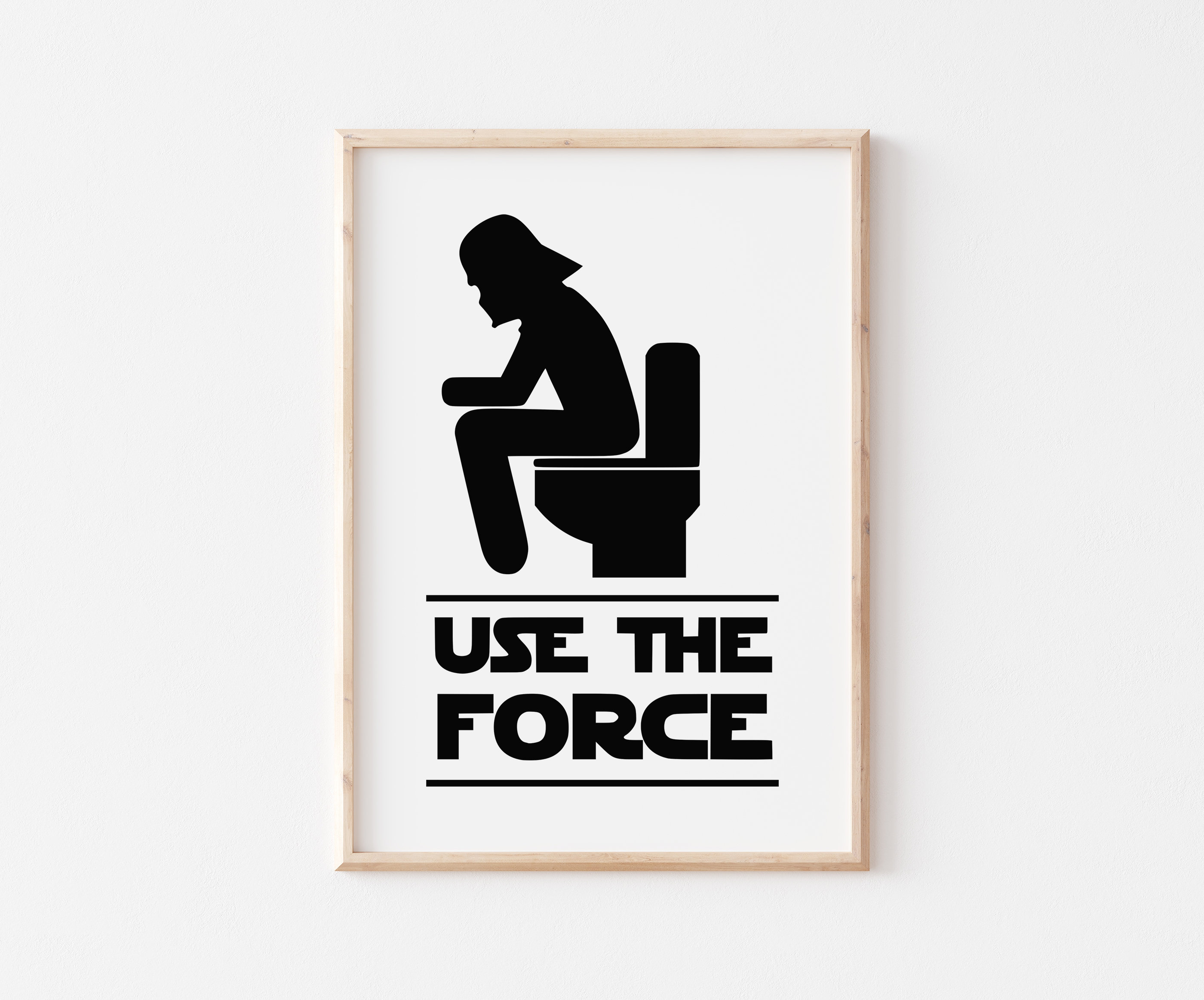 Use the Force Funny Bathroom Print Unframed Print Poster - Etsy UK