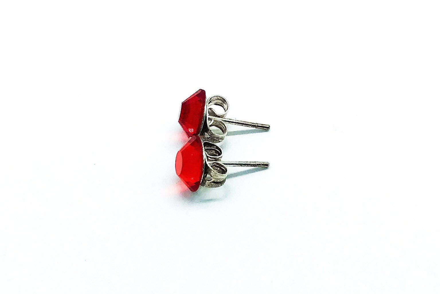 Red Stud Earrings - Etsy