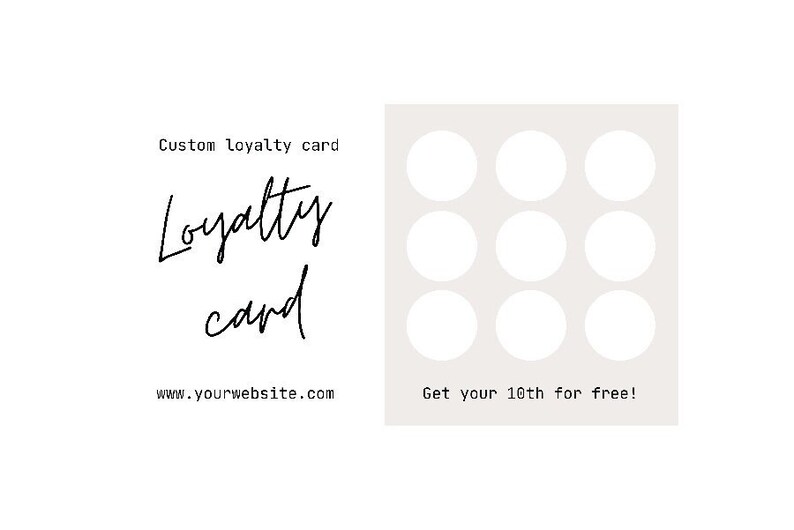 Personalized Loyalty Punch Card Custom Loyalty Card Punch - Etsy