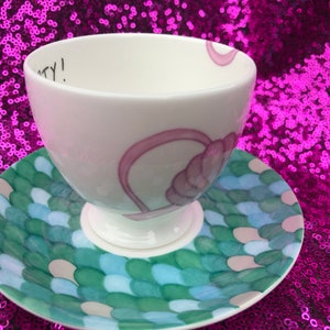 Adore Delano "party!" Mermaid Teacup and Saucer - Rupaul's Drag Race - Etsy