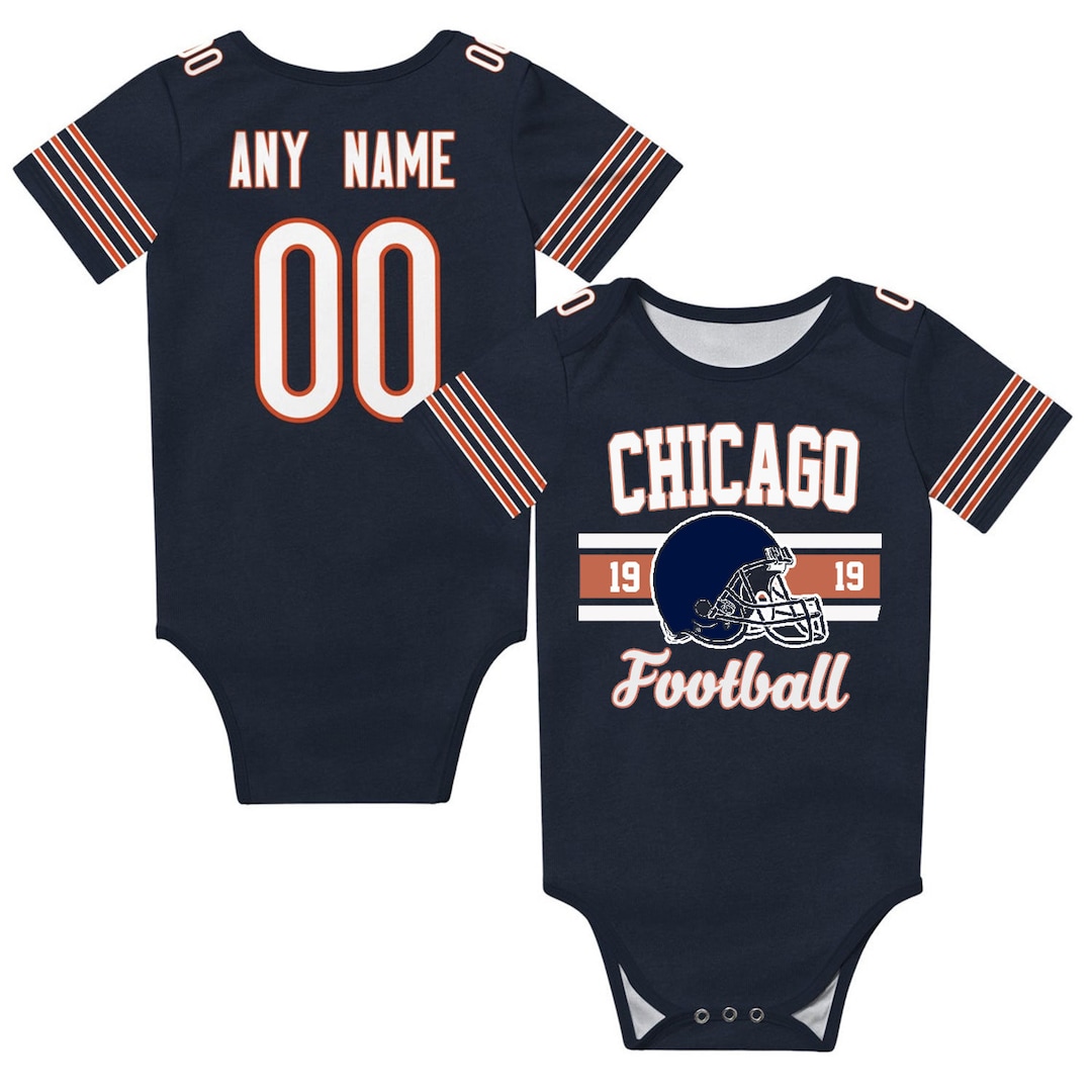 Chicago Baby Suit Custom Chicago Football Jersey Baby Suit - Etsy