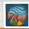 3d Northern Lights Shadow Box Svg, Aurora Borealis Shadow Box Svg, 3d ...