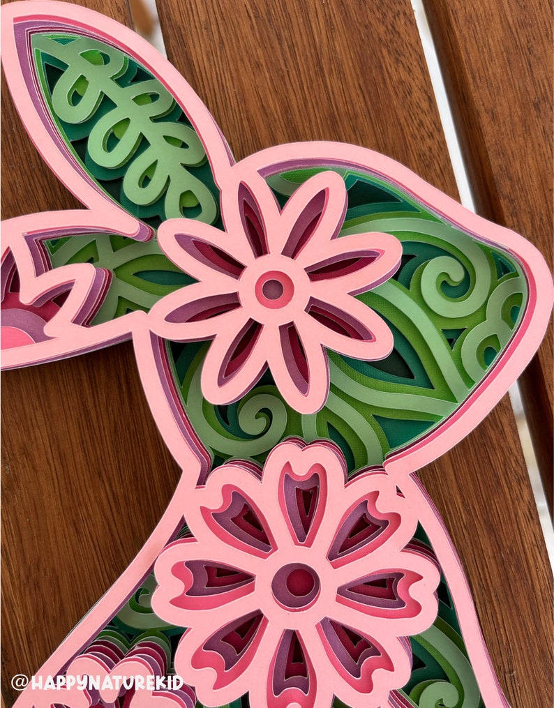 3d Bunny Svg 3d Rabbit Svg Bunny Svg Rabbit Svg Spring | Etsy