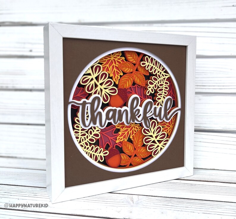 Thankful Shadow Box Svg, 3d Thankful Svg, Shadow Box Svg, Shadow Box ...