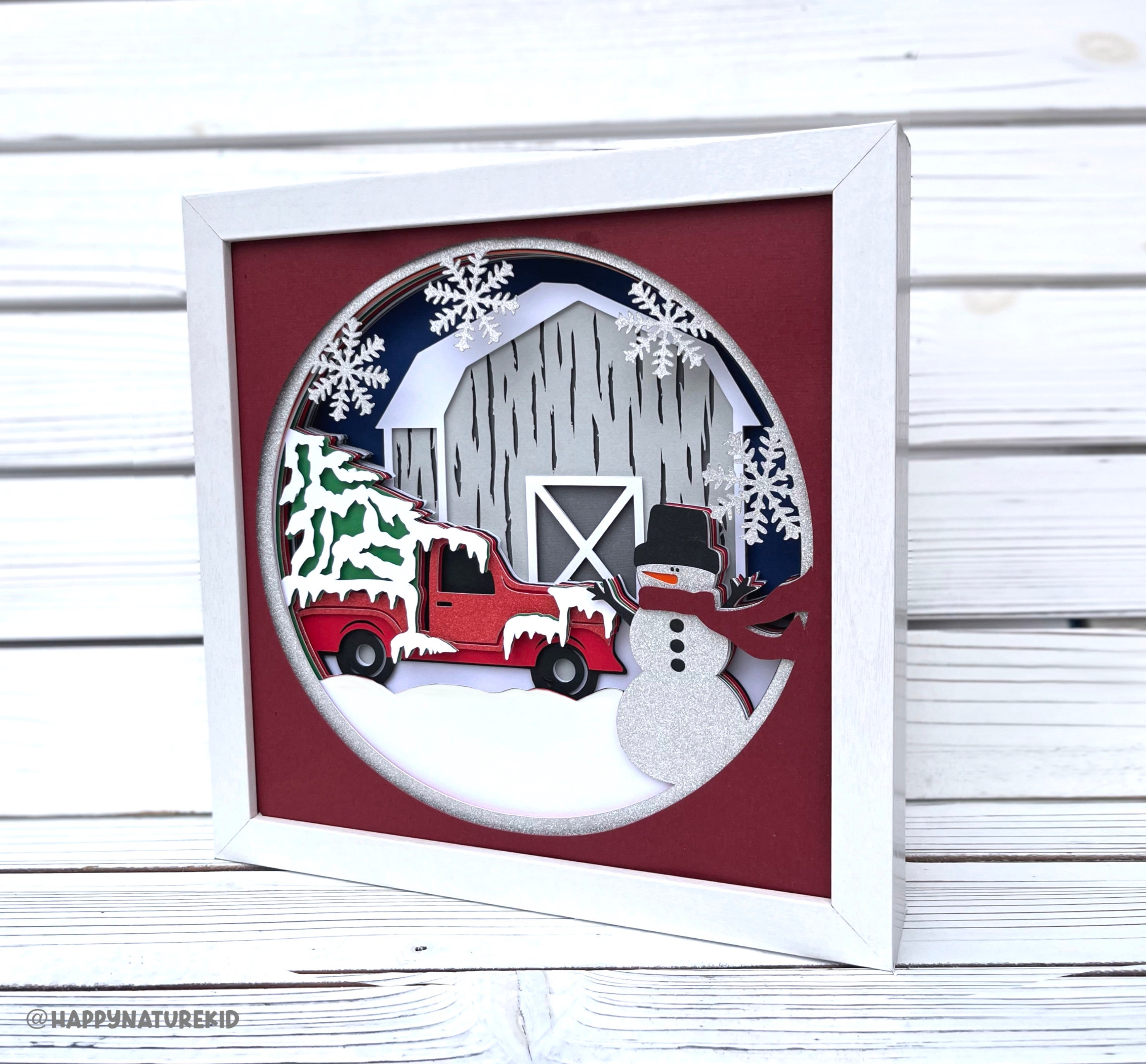 Winter Scene Shadow Box Svg Shadow Box Svg Christmas Shadow - Etsy Canada