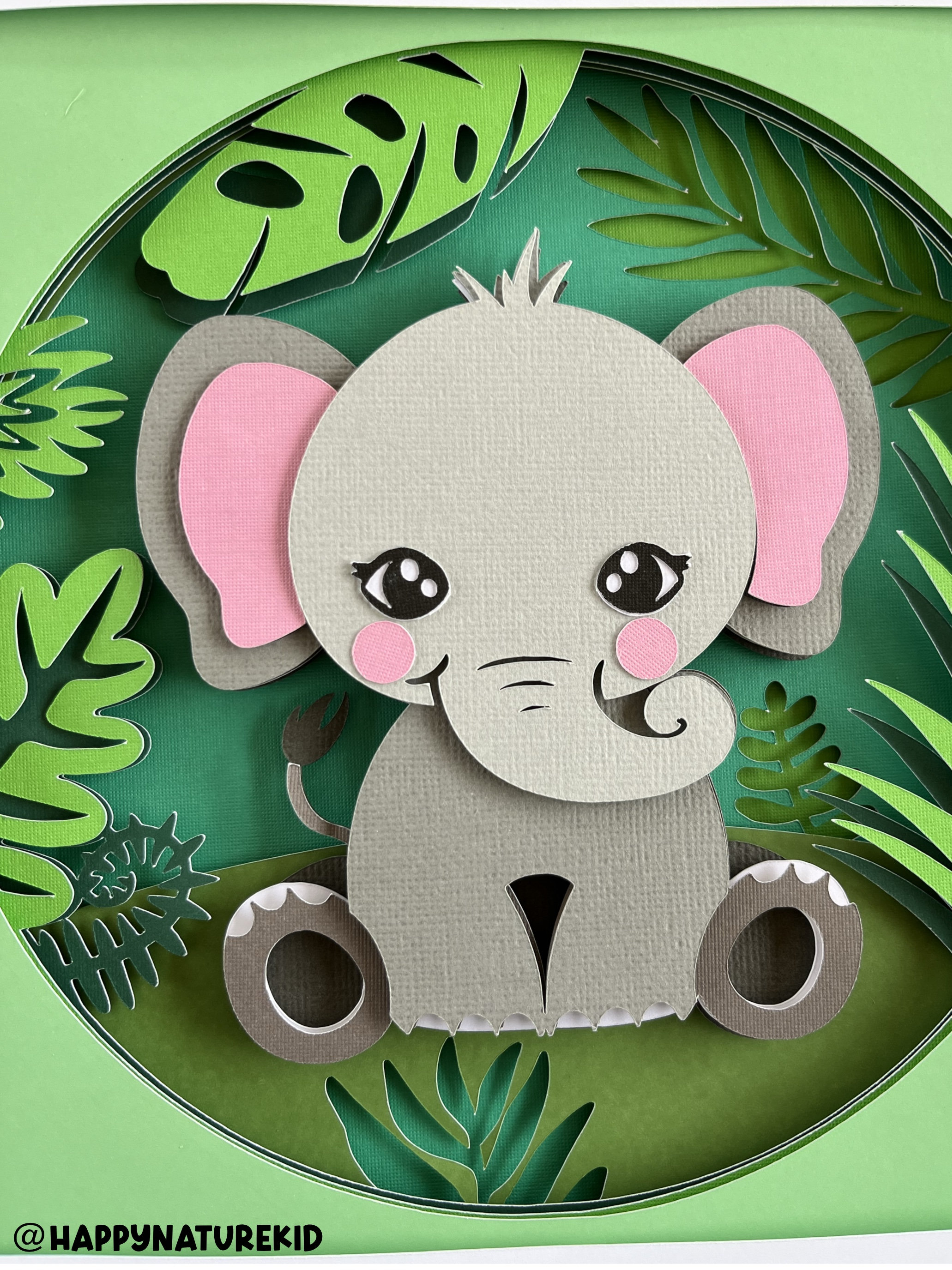 Elephant Shadow Box Svg Shadow Box Svg 3d Svg Layered Svg | Etsy UK