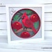 3d Cardinal With Carnations Shadow Box Svg, Bird Shadow Box Svg, 3d ...
