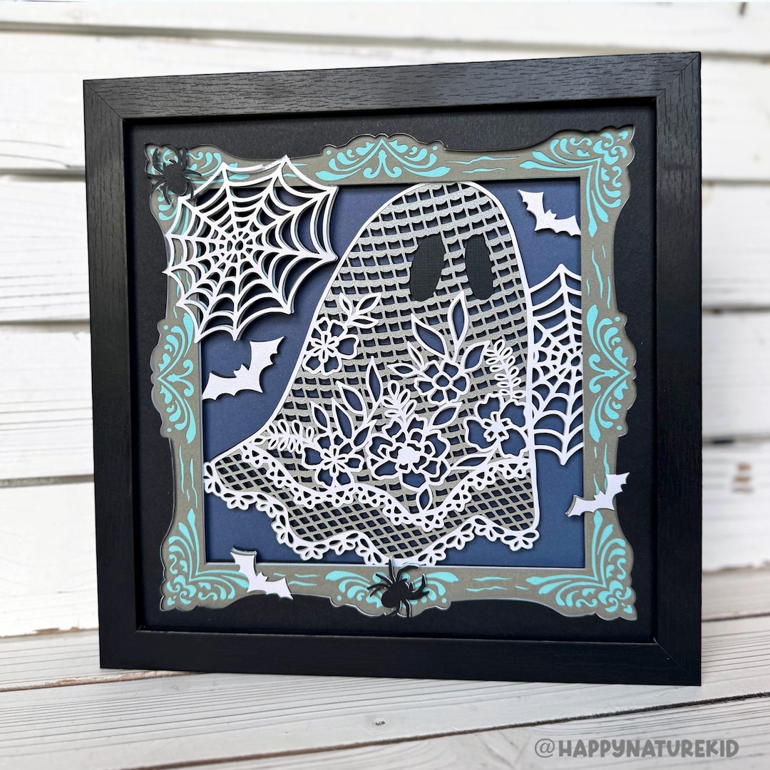 Lace Ghost Shadow Box Svg, Cricut Svg, Light Box, Svg Files for Cricut ...