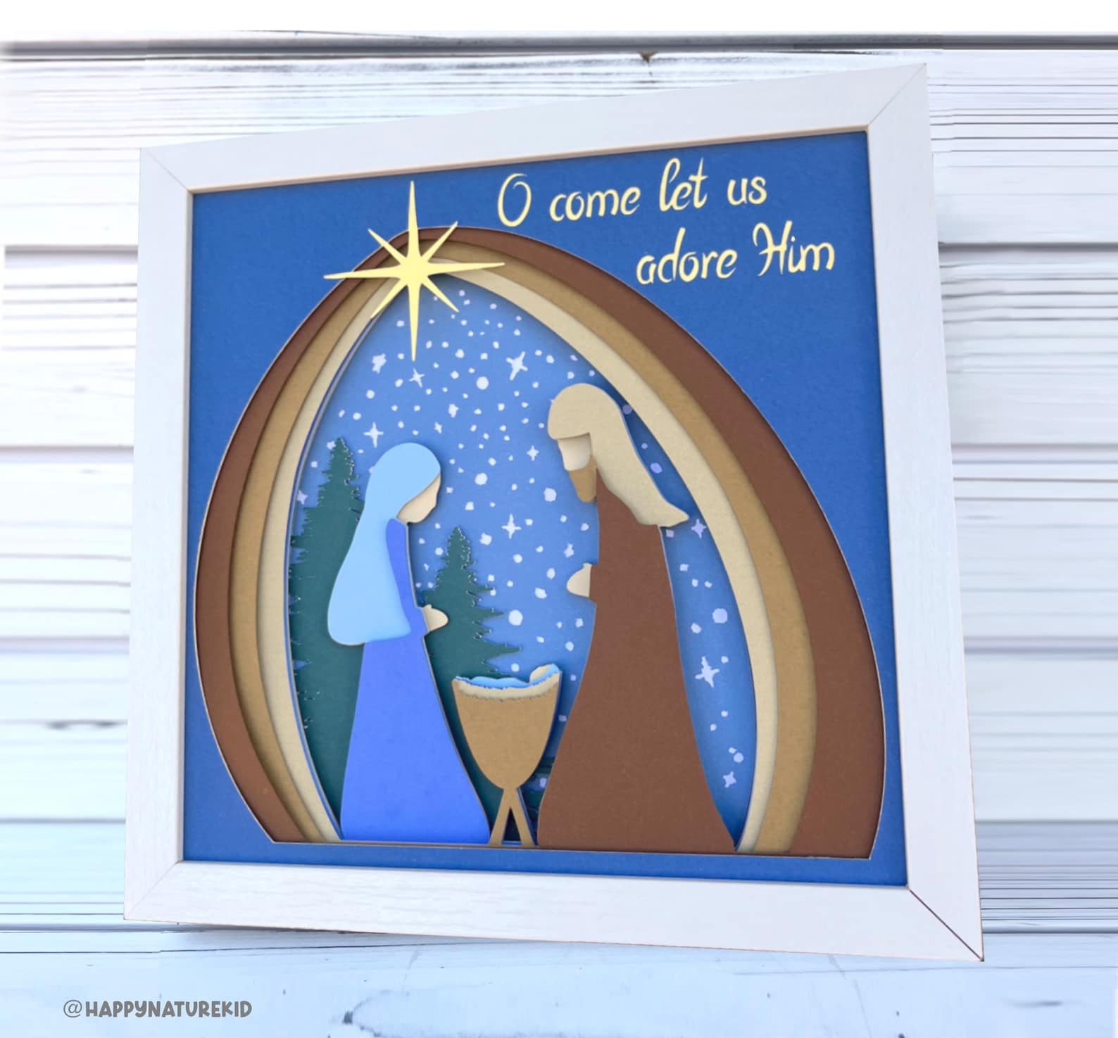 Nativity Shadow Box Svg Nativity Svg Christmas Shadow Box - Etsy