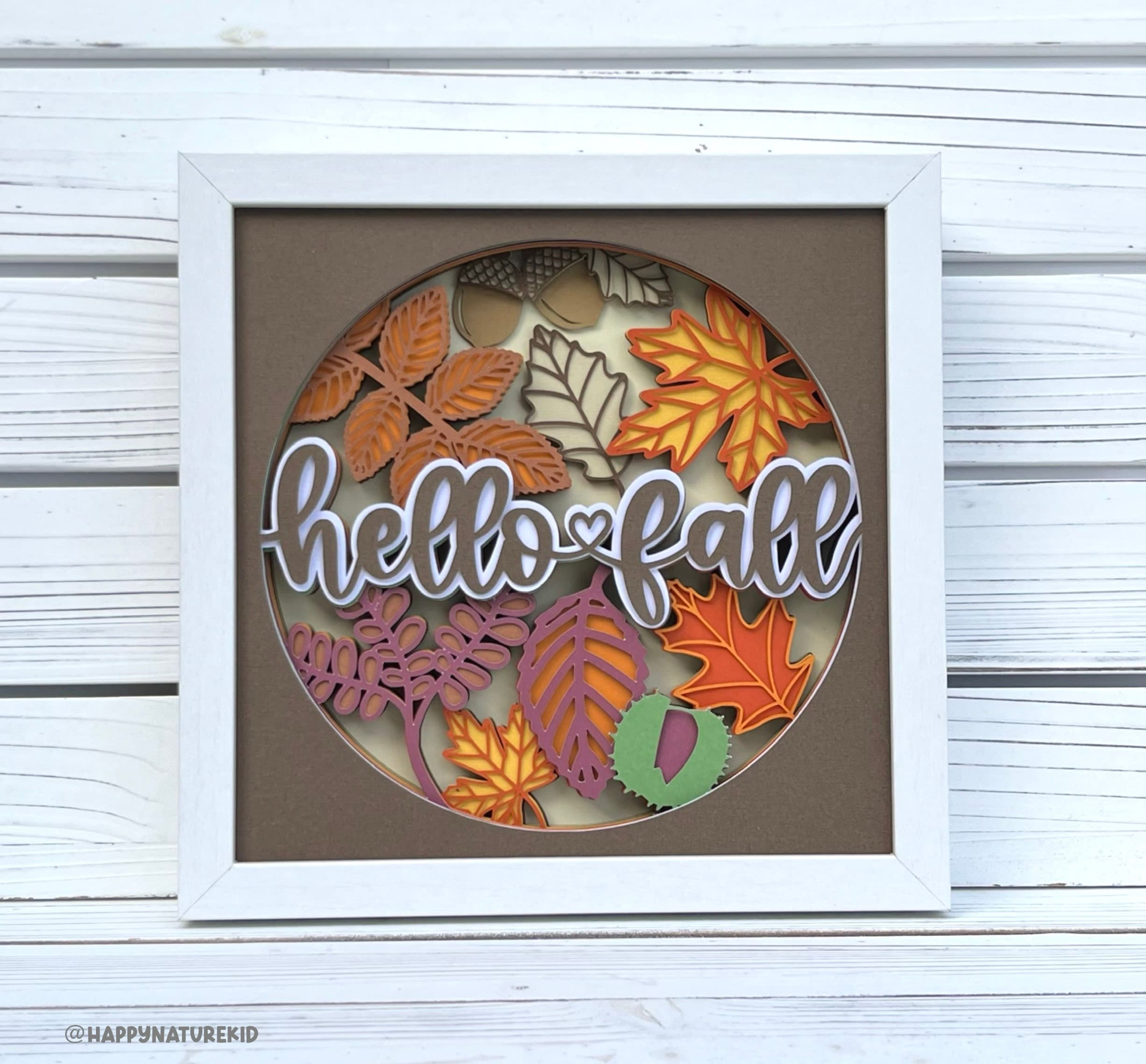 Hello Fall Svg Hello Fall Shadow Box Svg Fall Shadow Box - Etsy