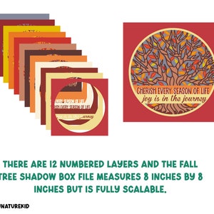 3d Fall Tree Shadow Box Svg, 3d Fall Tree Svg, 3d Layered Svg, 3d Svg ...