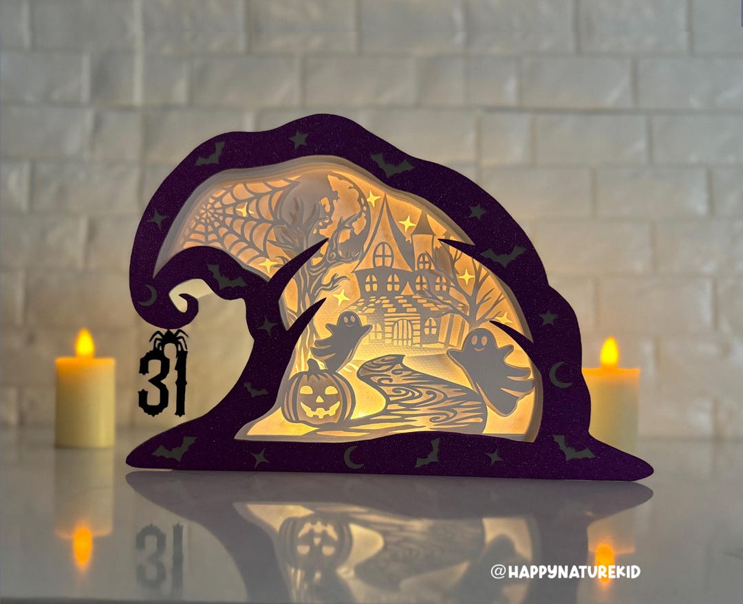 Halloween Count Down Shadow Box Svg, Halloween Shadow Box Svg ...