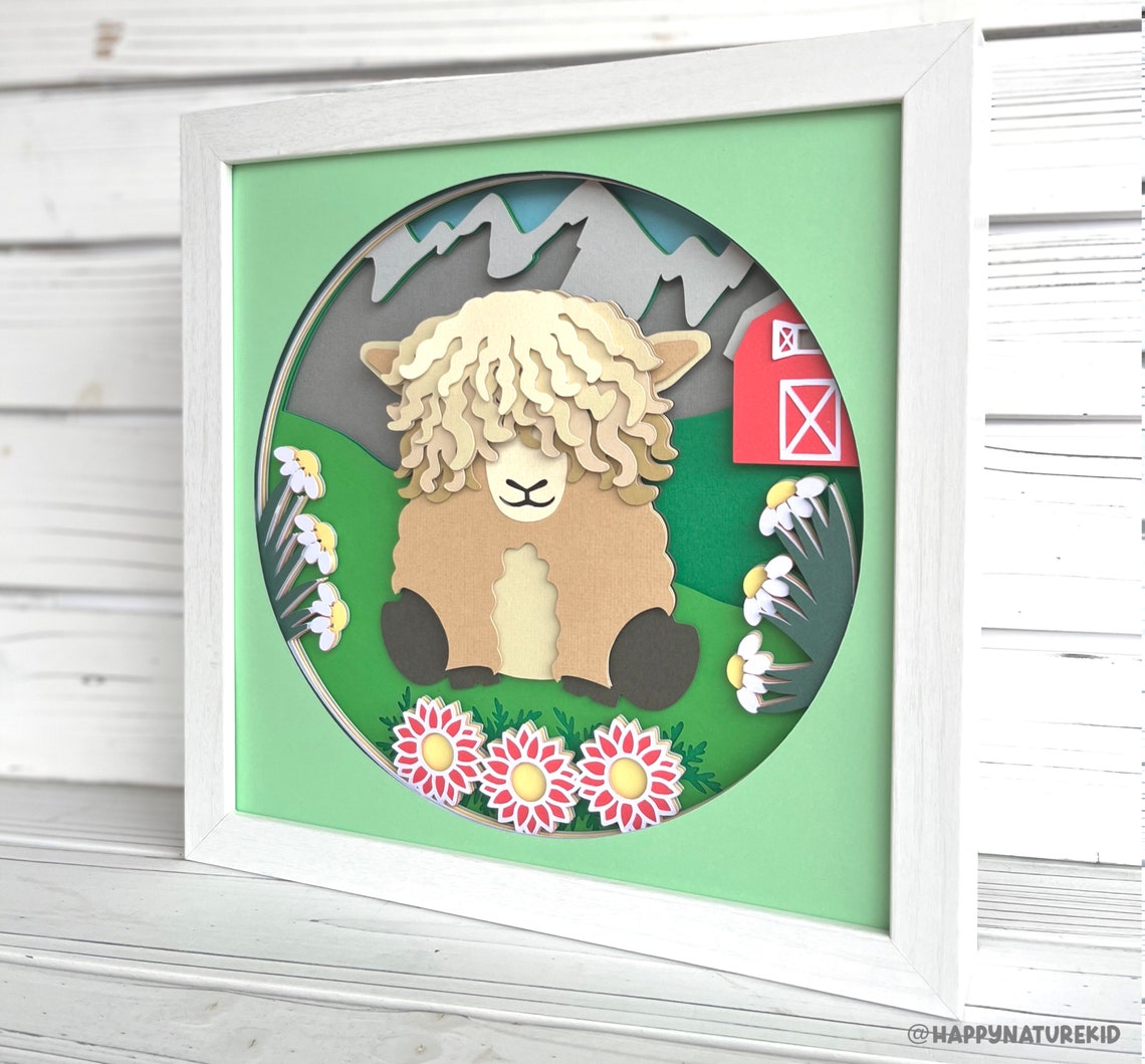 3d Sheep Shadow Box Svg 3d Sheep Svg 3d Layered Svg 3d Mandala - Etsy