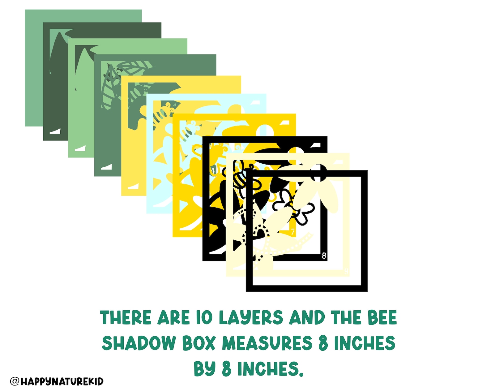 Bee Shadow Box Svg Bee Svg Flower Svg Layered Svg Flower - Etsy