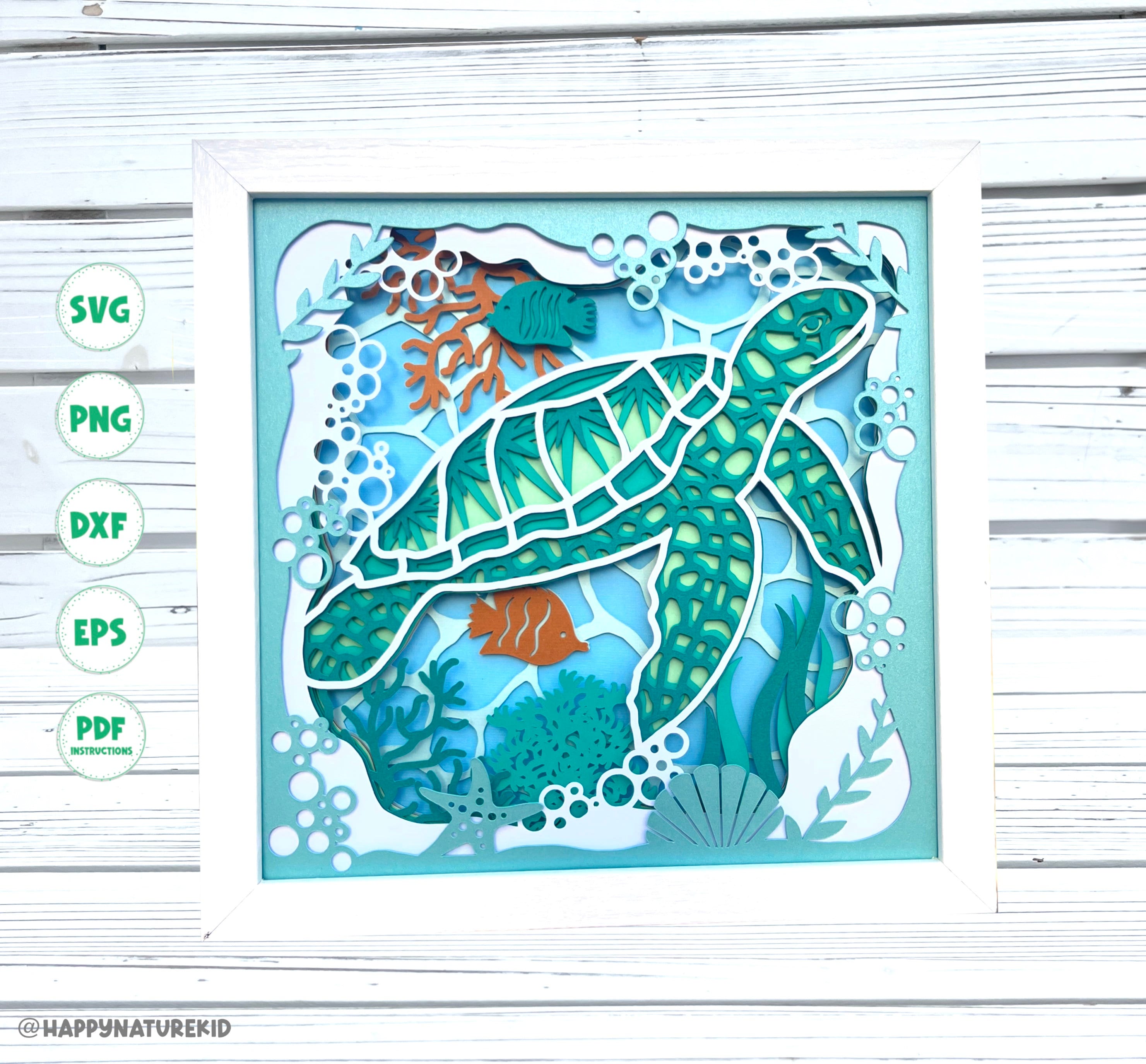 3d Sea Turtle Shadow Box Svg 3d Turtle Shadow Box Svg - Etsy Australia