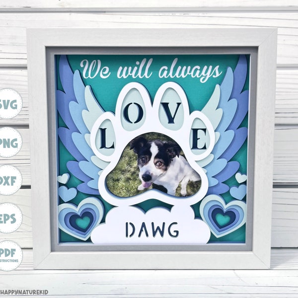 Pet Memorial Cat Shadow Box - Etsy