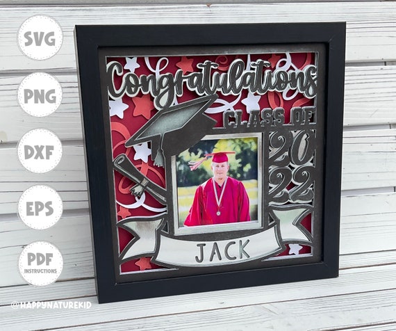 Graduation Shadow Box Svg Personalized Graduation Svg Class - Etsy Canada