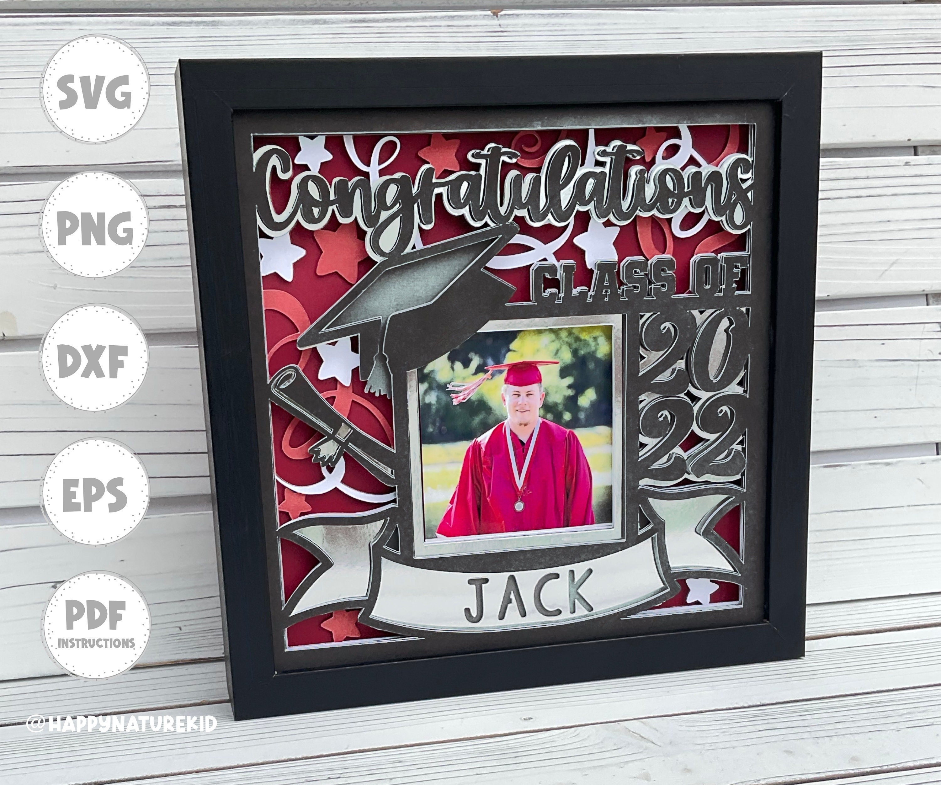 Graduation Shadow Box Svg Personalized Graduation Svg Class - Etsy Canada