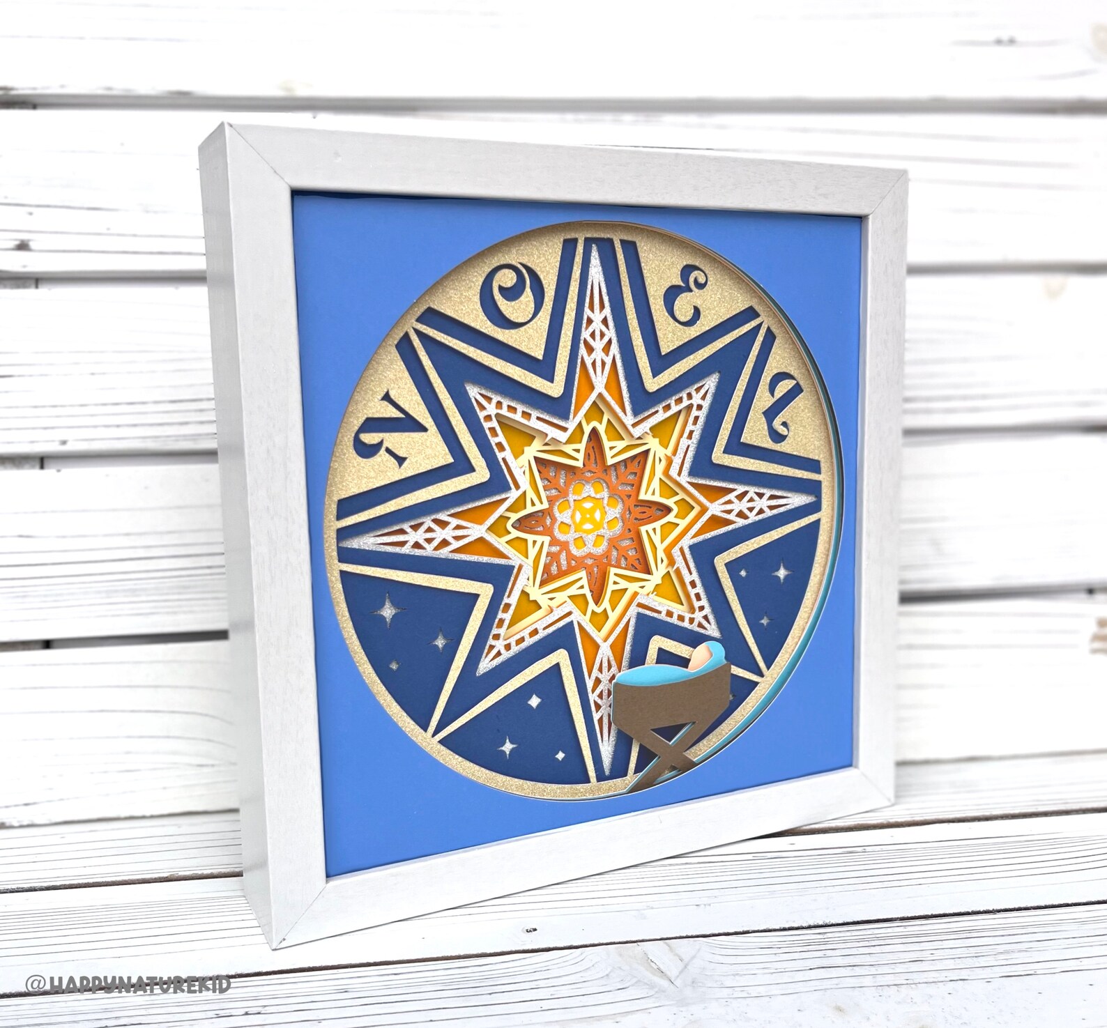Noel Star Shadow Box Svg Star Shadow Box Svg Nativity Svg - Etsy