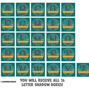 Letter Monogram Shadow Box Svg, Personalized Monogram Shadow Box Svg ...