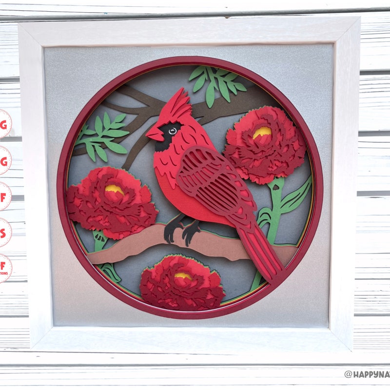Cardinal Shadow Box - Etsy