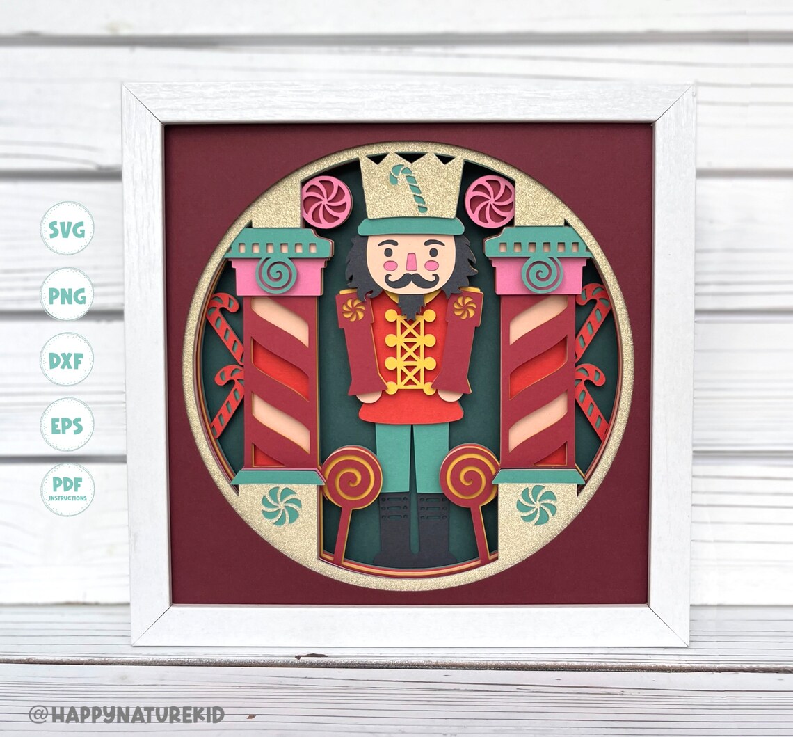 3d Nutcracker Svg Nutcracker Shadow Box Svg Shadow Box Svg - Etsy