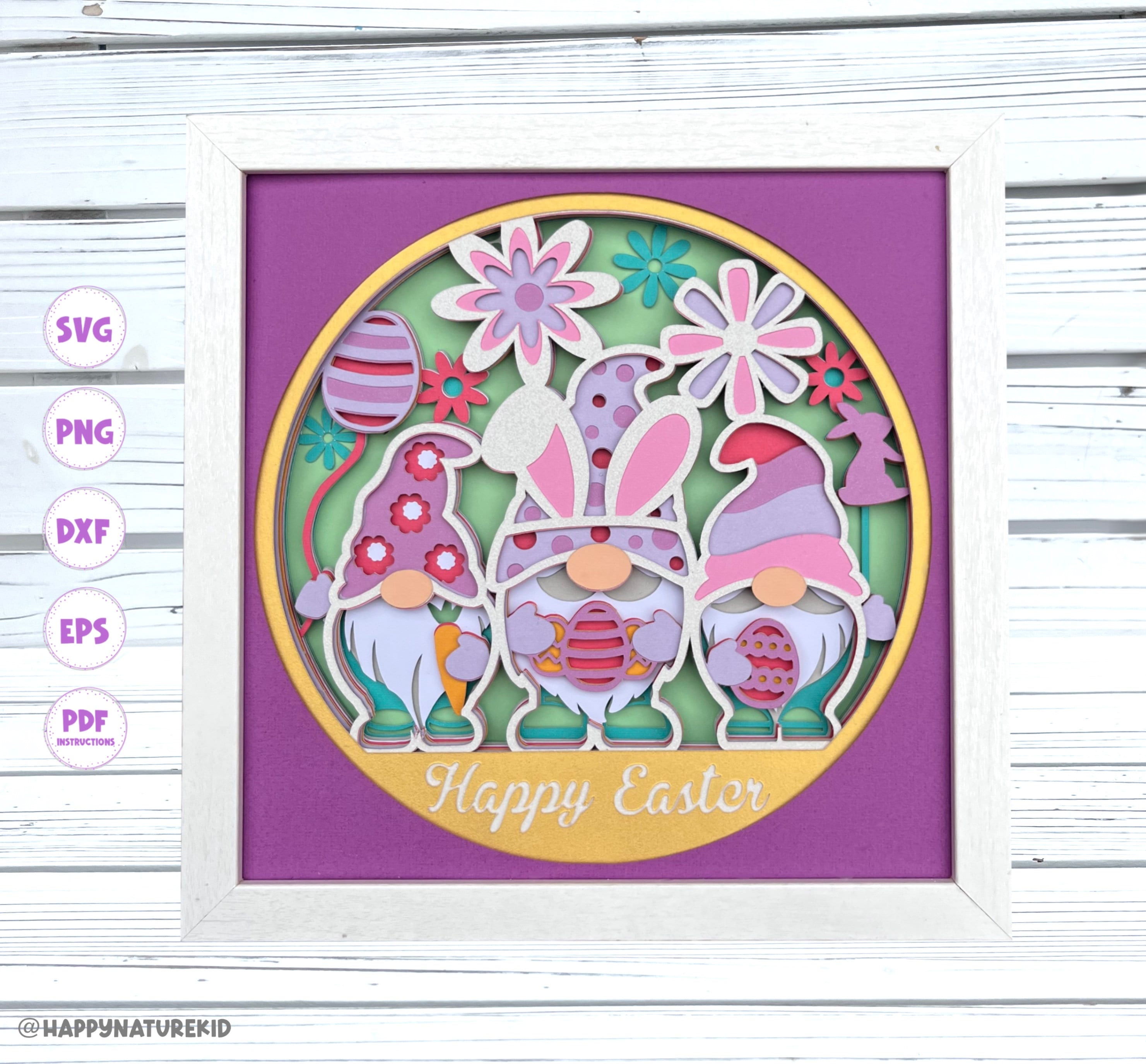 3d Easter Gnomes Shadow Box Svg Easter Shadow Box Svg 3d - Etsy
