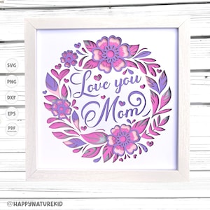 Mother’s Day Shadow Box Svg, Mom Shadow Box Svg, Mum Svg , Nanny Svg ...